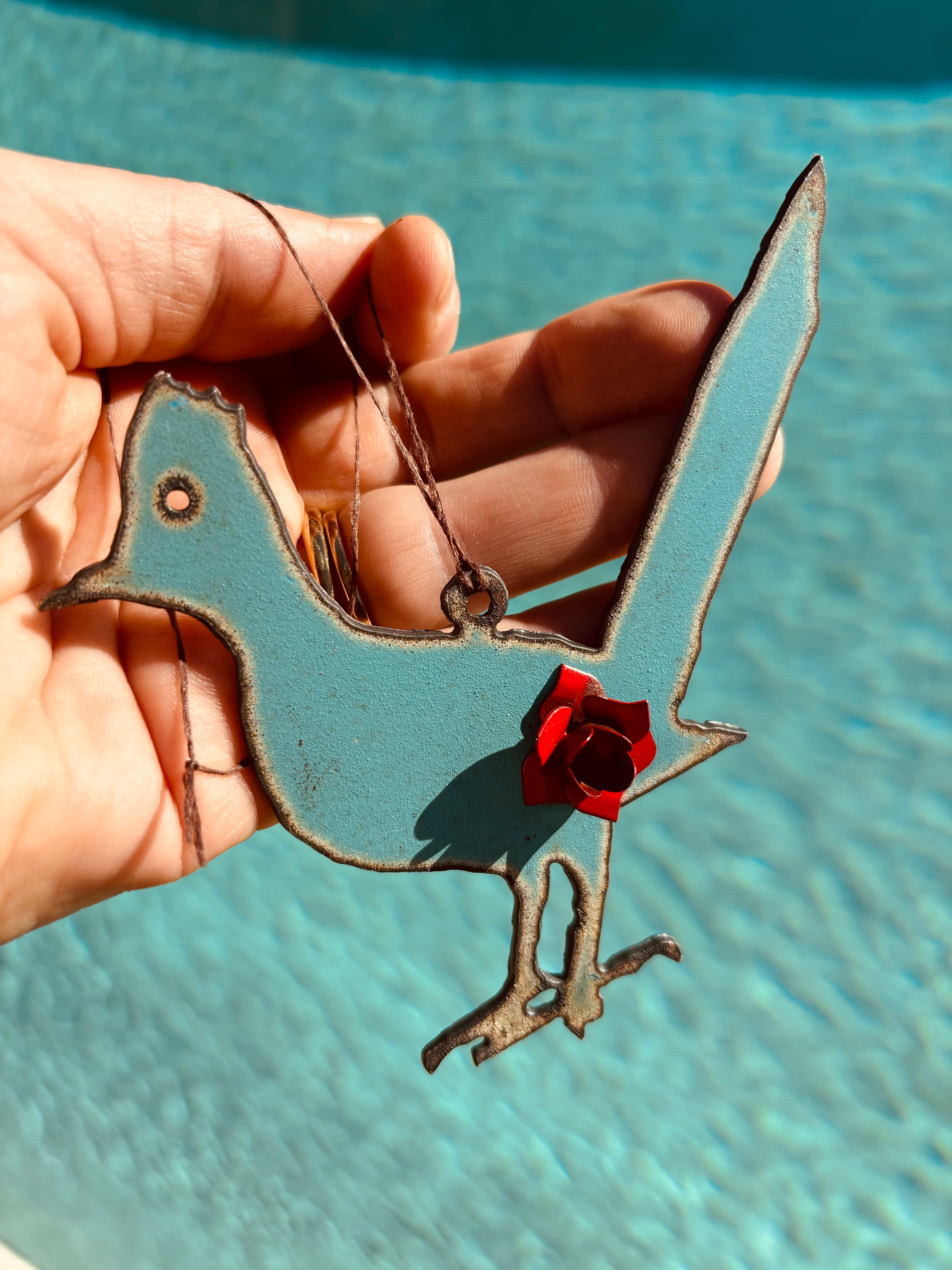 Rustic Metal Roadrunner Ornament – Rancho Relaxo