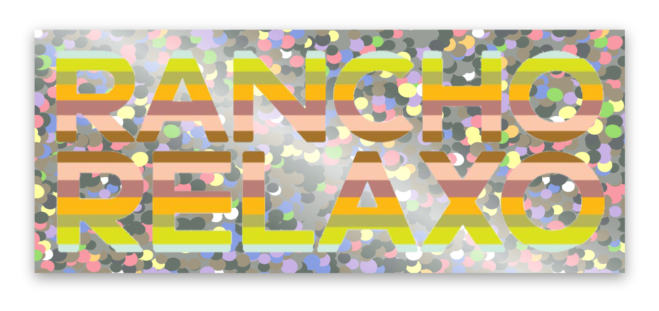 Rancho Relaxo Rainbow Letter Glitter Sticker